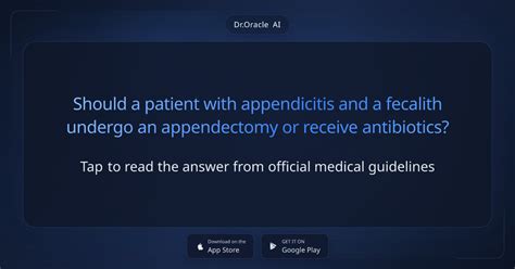Should A Patient With Appendicitis And A Fecalith Undergo An