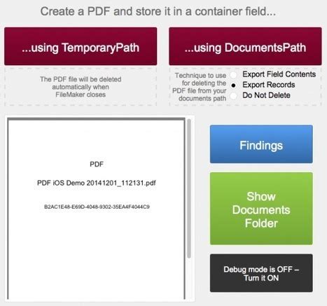 How To Generate A PDF And Store It In A Container Field In FileMaker Go Brilliant Scoops