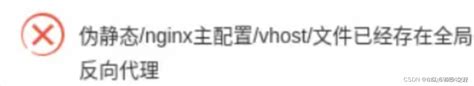 解决宝塔伪静态nginx主配置vhost文件已经存在全局反向代理宝塔部署伪静态 Csdn博客