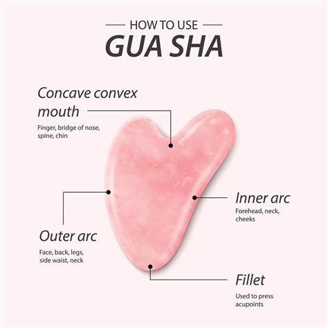 Gua Sha Facial Sculpting Tool Rose Quartz Skin Care Routine Skin