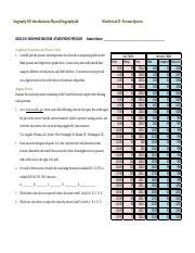 GEOG102 Weather Lab 2 Answer Sheet Pdf Geography 102 Introduction To Physical Geography Lab