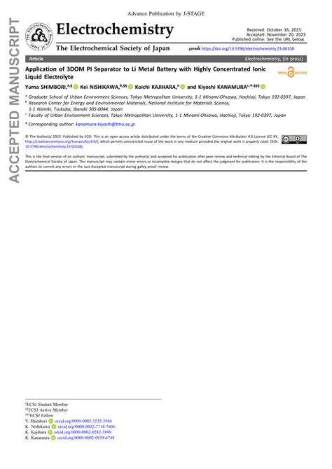 pdf application of 3dom pi separator to li metal battery with highly