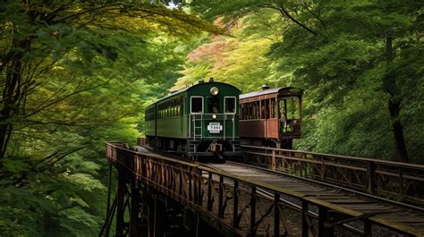 숲 위의 다리에 녹색 기차 아카사와 자연휴양림 삼림철도 아게마쓰 마을 기소 지구 배경 일러스트 및 사진 무료 다운로드 Pngtree