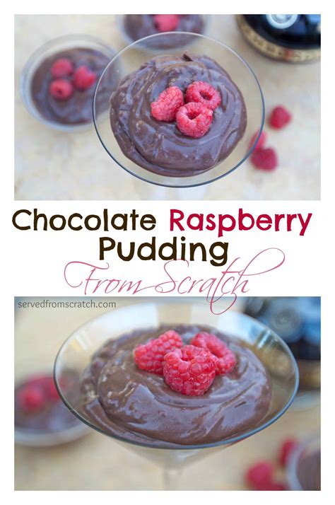 Chocolate Raspberry Pudding Served From Scratch