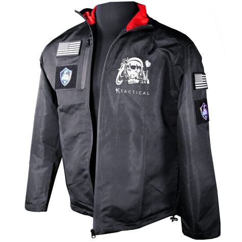 Shooting Jacket Tactical Sports Breathable Cool Black With Red Inside