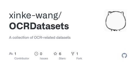 GitHub Xinke Wang OCRDatasets A Collection Of OCR Related Datasets