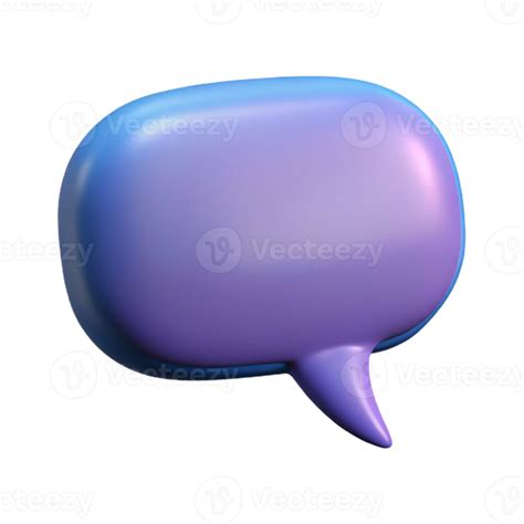 3d Render Purple Speech Bubble Graphic 54046903 Png