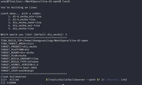 编译 Tina Linux D1s