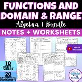 Domain And Range Word Problems Differentiated Worksheets Algebra