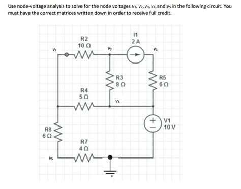 Solved Use Node Voltage Analysis To Solve For The Node Chegg Com