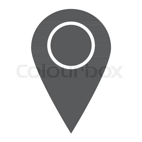 Location Glyph Icon Contact Us And Stock Vektor Colourbox
