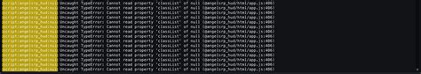 Uncaught TypeError Cannot Read Property ClassList Of Null