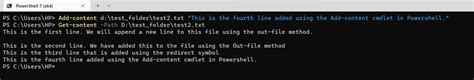 Append Content To A File Using Powershell