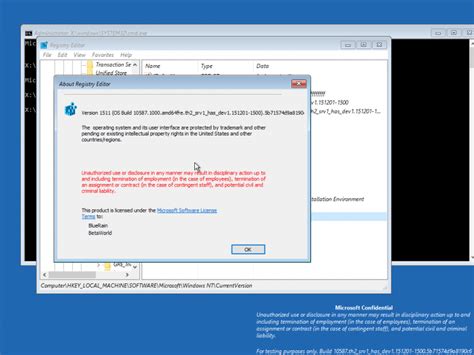 windows server 2016 10 0 10587 1000 th2 srv1 has dev1 151201 1500