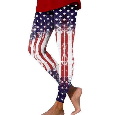 Rlmidhb Yoga Independence Day Yoga Pants For Women American Flag