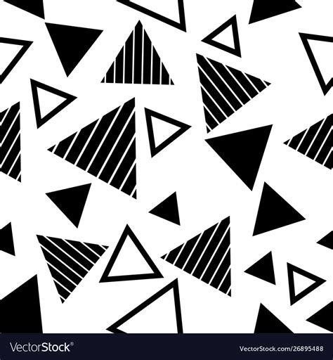 Geometric Pattern Black And White Triangle