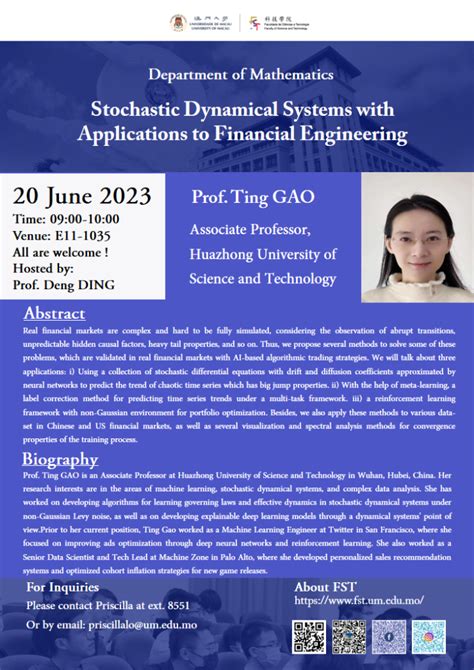 Stochastic Dynamical Systems With Applications To Financial Engineering