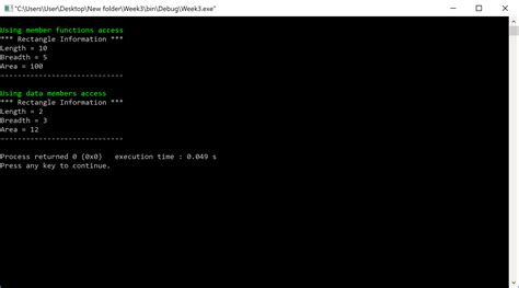 C Program To Illustrate Class Members Initialization And Accessing