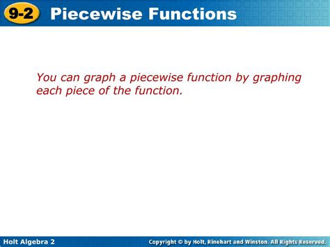 Ppt Write And Graph Piecewise Functions Use Piecewise Functions To Describe Real World