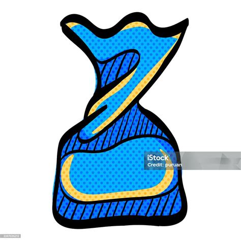 트위스트 캔디 하프 톤 아이콘 손으로 그린 컬러 벡터 일러스트 레이 션 0명에 대한 스톡 벡터 아트 및 기타 이미지 0명