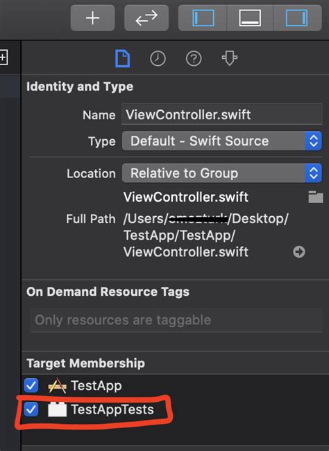 Swift Xcode Test Target Not Finding A Class In The Main Target