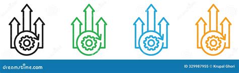 Continuous Improvement Icon Mark In Filled Style Stock Illustration Illustration Of Quality