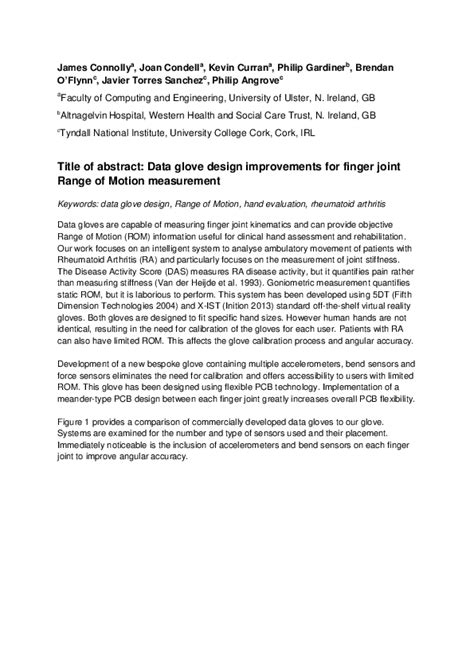 Pdf Data Glove Design Improvements For Finger Joint Range Of Motion
