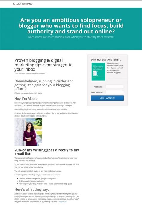 How To Grow Your Tiny Email List With 29 Simple But Powerful Tactics Meera Kothand Email