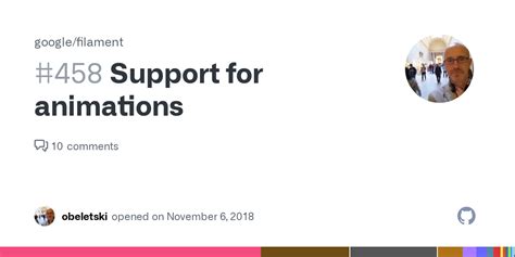 Support For Animations Issue Google Filament GitHub