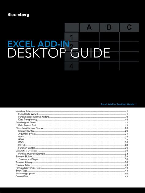 Bloomberg Excel