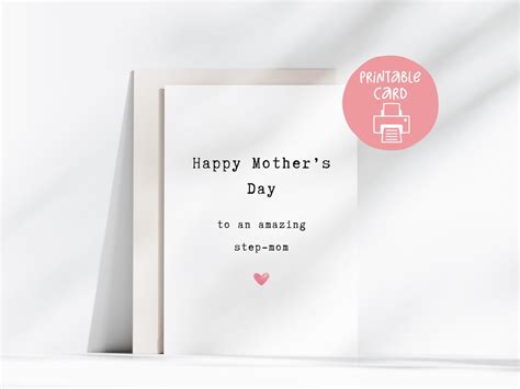Cute Step Mom Mothers Day Card Amazing Step Mom Card Mom Mothers Day Card Step Mom Heart