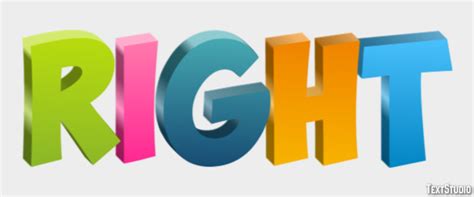 Right Text Effect And Logo Design Word