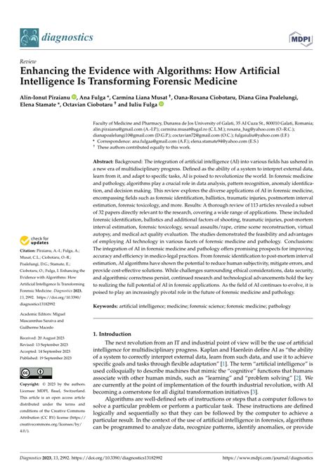 Pdf Enhancing The Evidence With Algorithms How Artificial