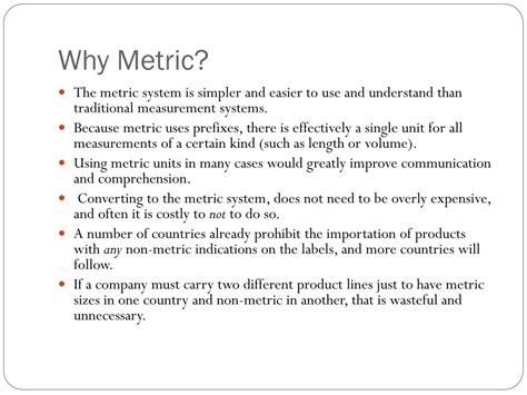 PPT The Metric System PowerPoint Presentation Free Download ID 1581656