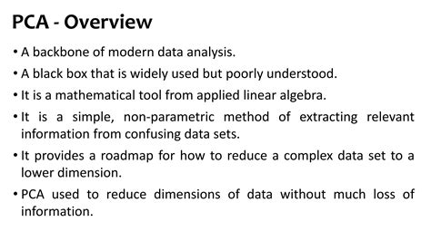 lect4 principal component analysis i pptx