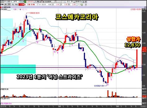 코스메카코리아 화장품 판매 1분기 실적 어닝서프라이즈 점상한가