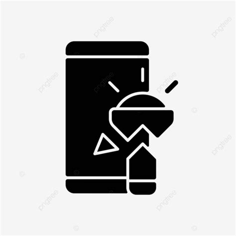 Flashlight Not Working Black Glyph Icon Clipart Defective Camera Vector Clipart Defective