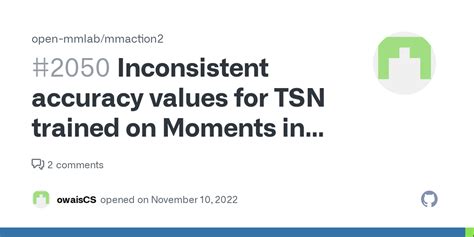 Inconsistent Accuracy Values For Tsn Trained On Moments In Timemit