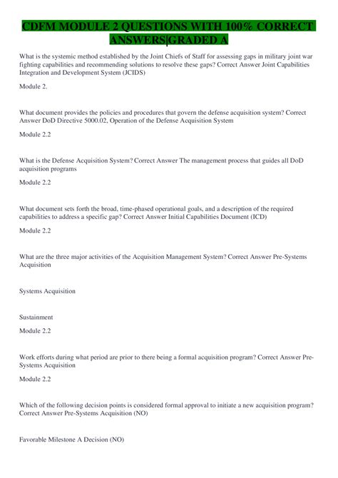 cdfm module 2 questions with 100 correct answers graded a scholarfriends