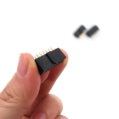 Pcb Socket Connector 2 54mm Pitch Double Row For Samtec With Positioning 2 6 8 10 12 14 16 20P