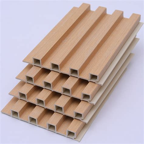 Indoor Plastic Composite Wpc Wall Panel Fluted Ceiling Cladding For Engineered Wpc Indoor