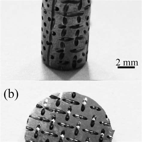 Porous Titanium Specimens Prepared For A Compression Test And B In Download Scientific