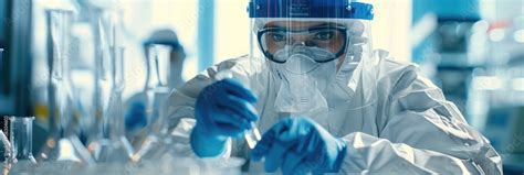 Pcr Testing Kit For Sars Cov 2 Epidemiologist In Full Protective Gear Conducting Pcr Tests To