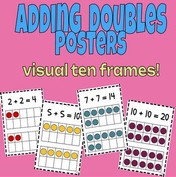 Adding Doubles Posters Ten Frames By TaitsGreats TPT
