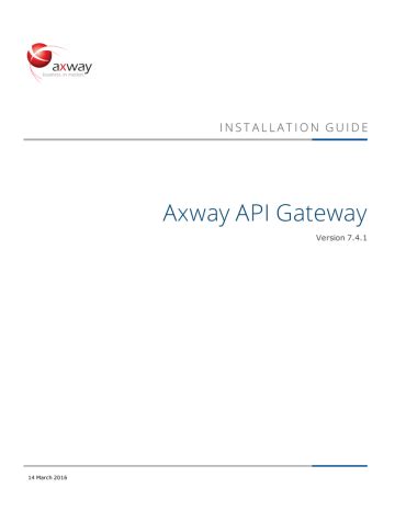 Axway API Gateway Installation Guide Manualzz