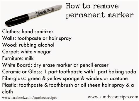 How To Remove Permanent Marker Aunt Bee S Recipes