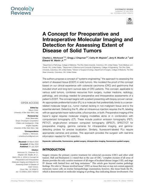Pdf A Concept For Preoperative And Intraoperative Molecular Imaging And Detection For