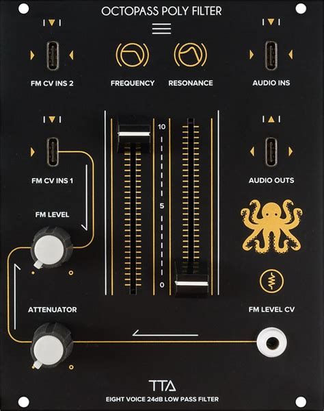 Tiptop Audio Octopass Octave Low Pass Filter Eurorack Synth Reverb
