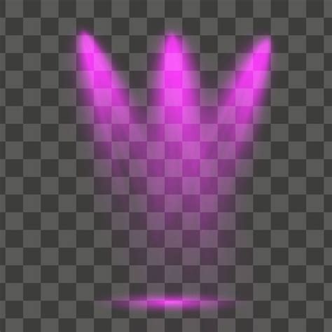 무대 조명과 보라색 스포트라이트