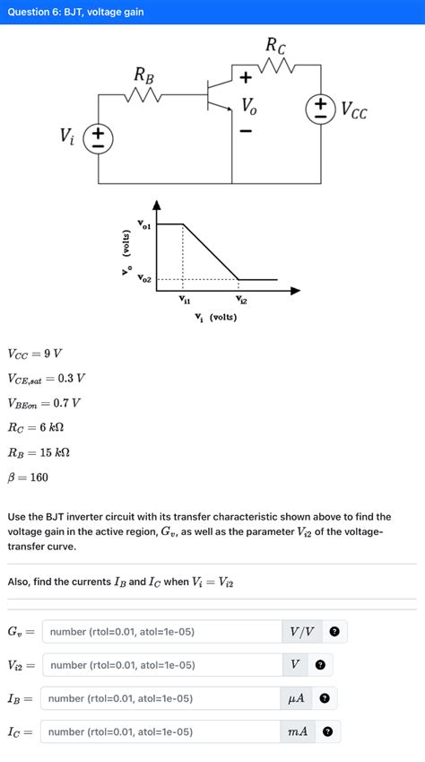 Solved By An EXPERT Question 6 BJT Voltage Chegg Com